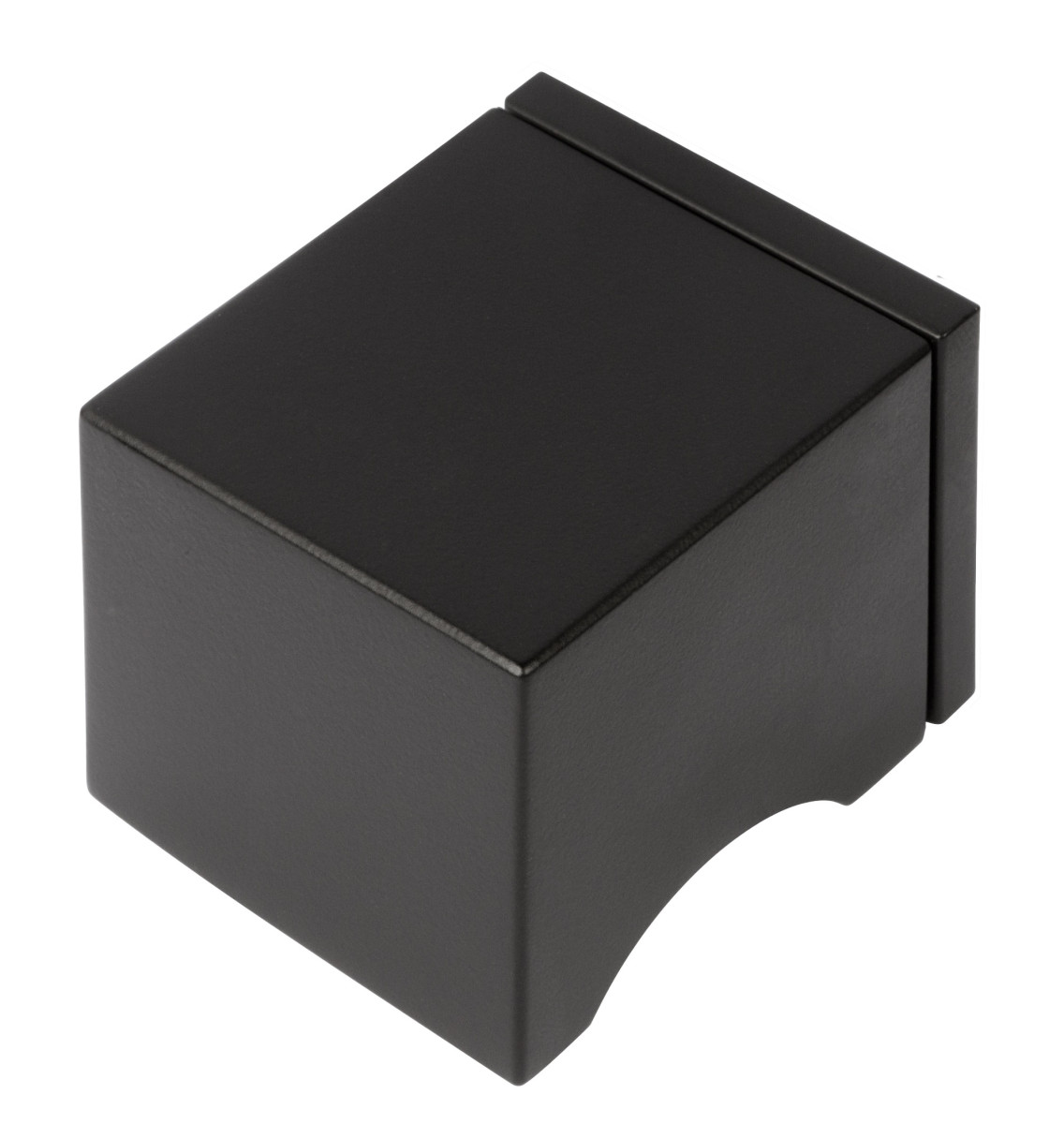 LSQ51D - solid front door knob turnable on rose satin black - Formani